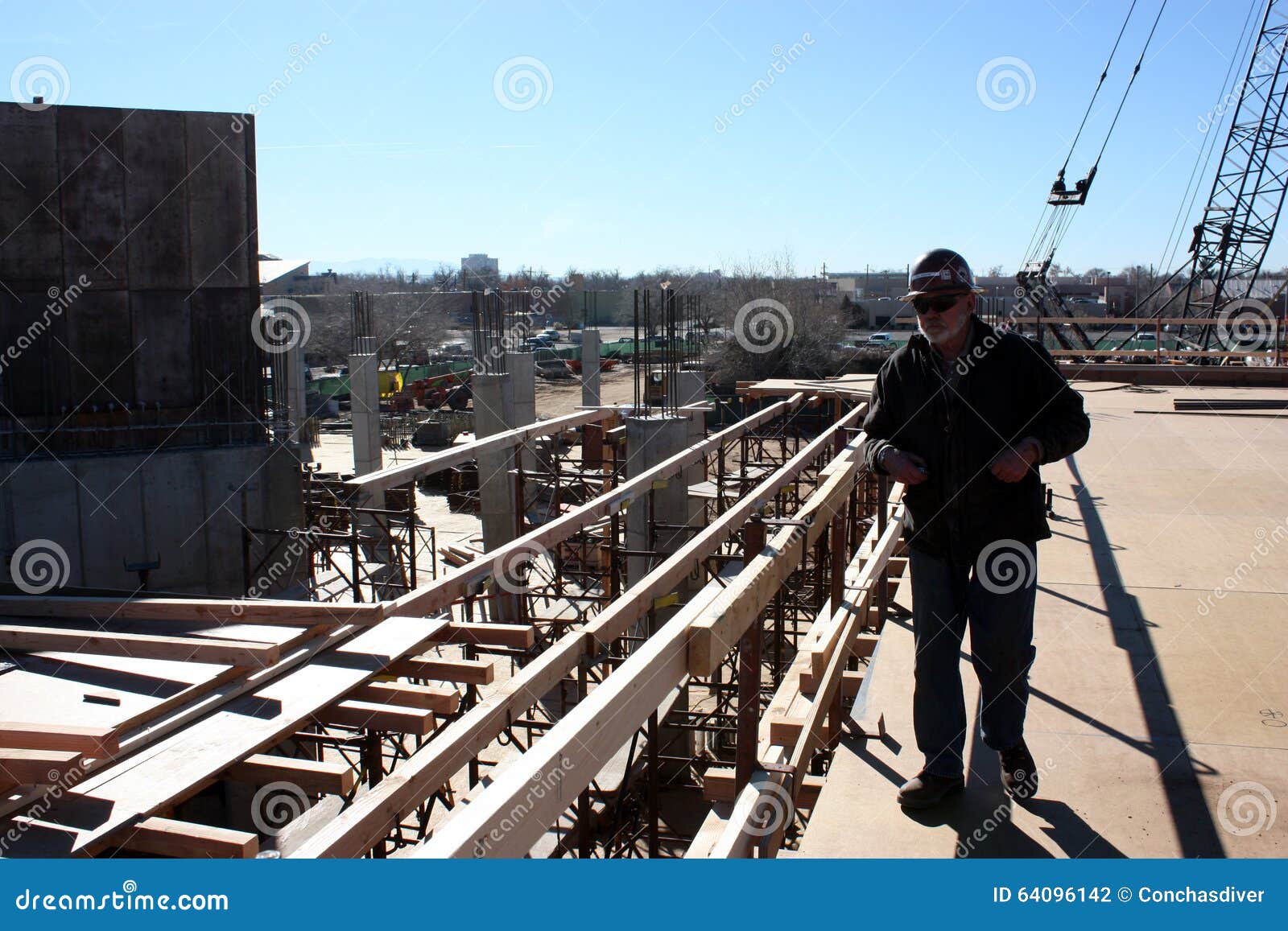 Structural Foreman on Decking Stock Photo - Image of slab, structural ...