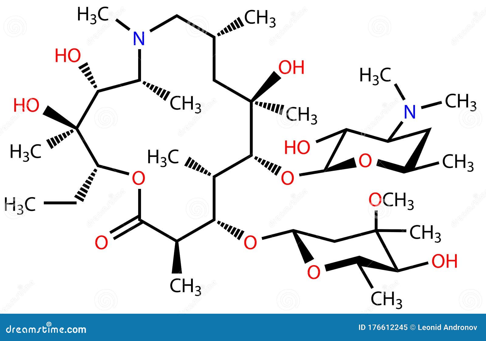 Structural Formula Of Azithromycin, A Perspective Treatment Of The ...