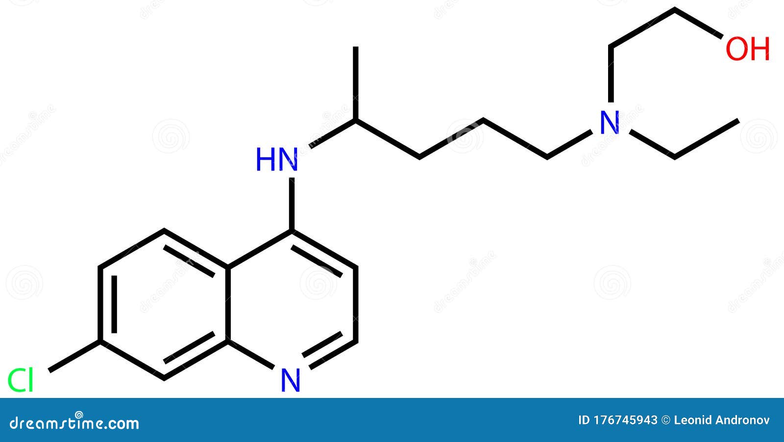 Structural Formula of Hydroxychloroquine, a Substance Active Against ...