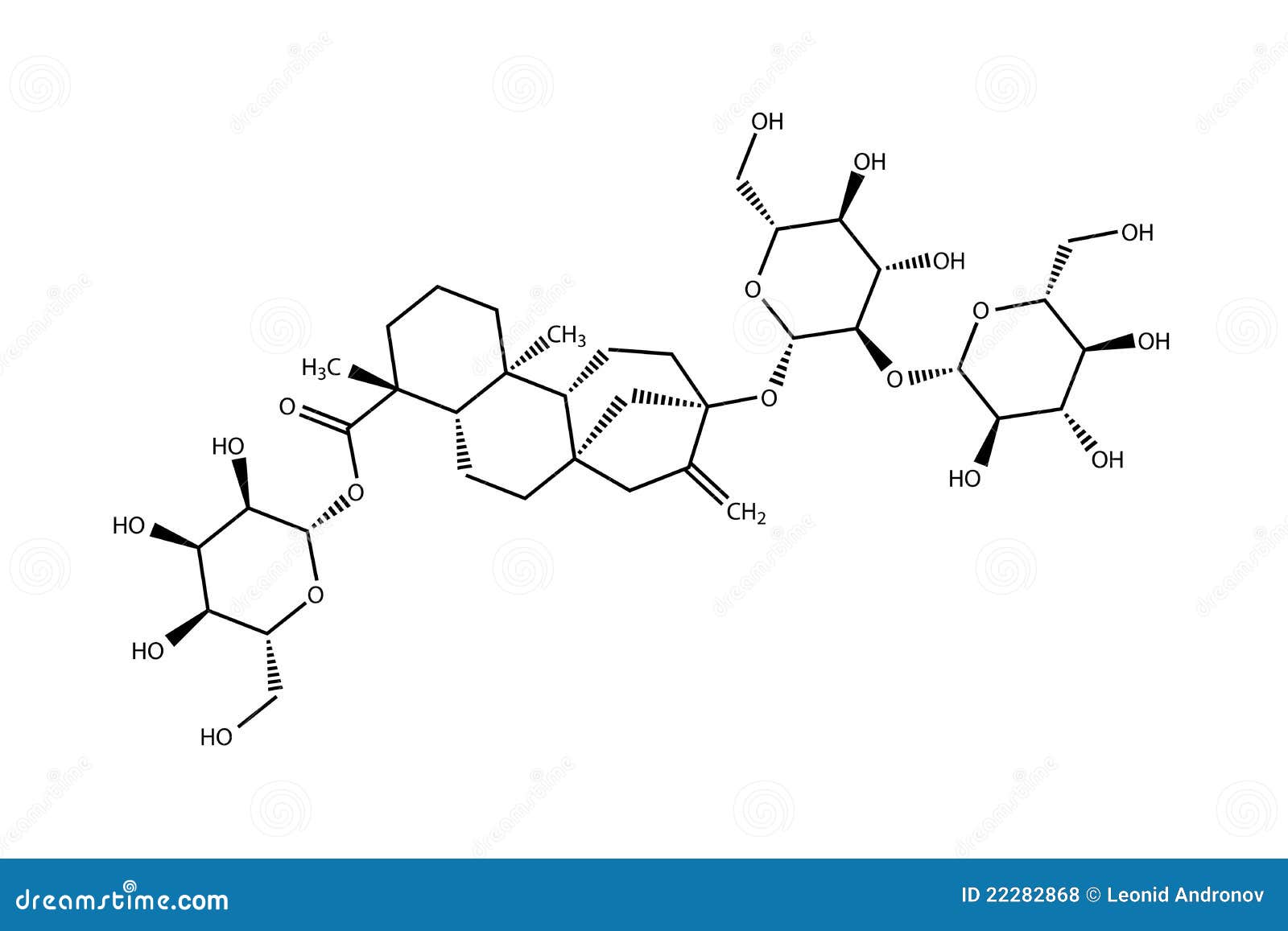 Structural Formula Of Stevioside Vector Illustration | CartoonDealer ...
