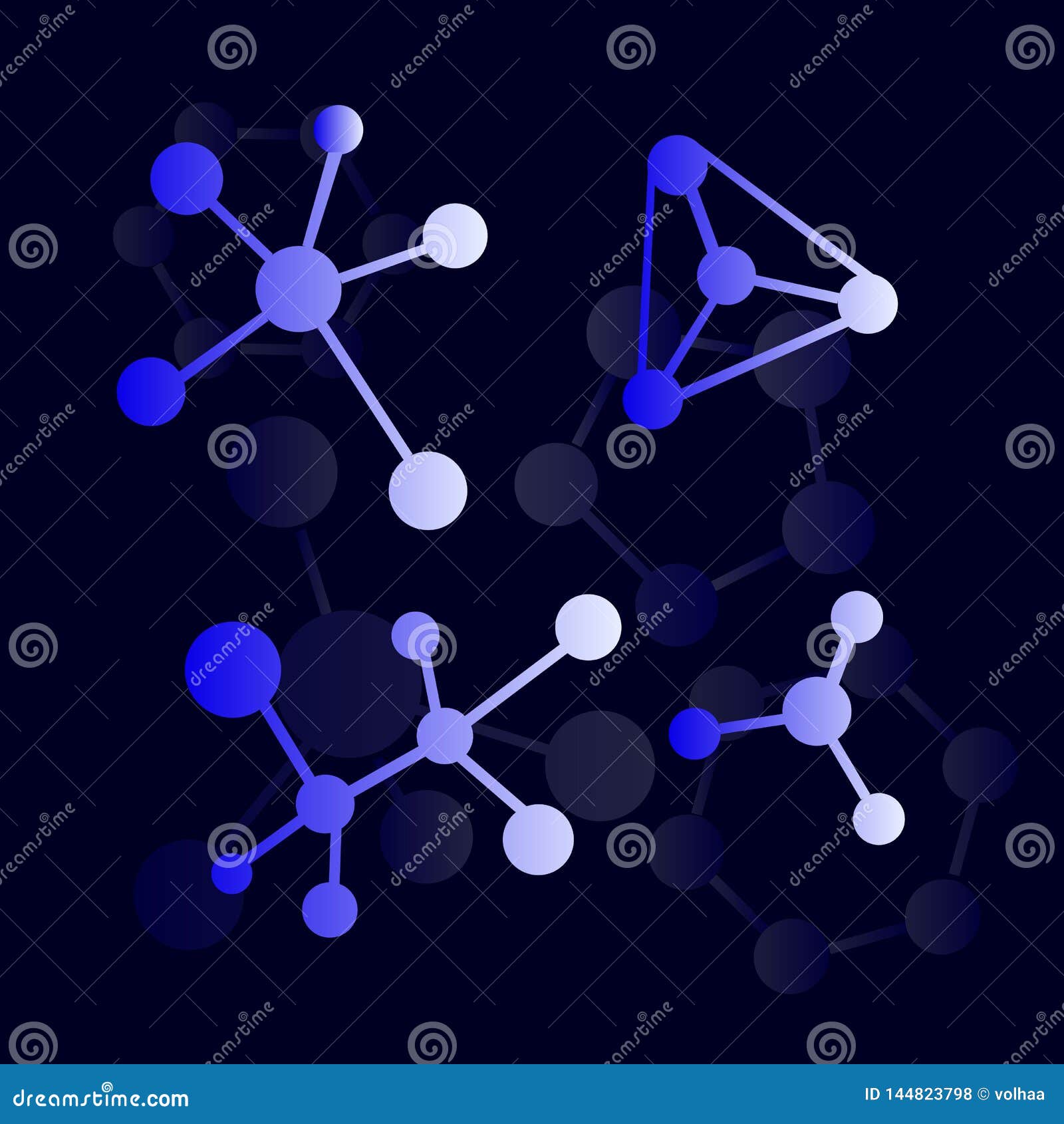 Structural Formulas of Molecules Stock Vector - Illustration of logo ...