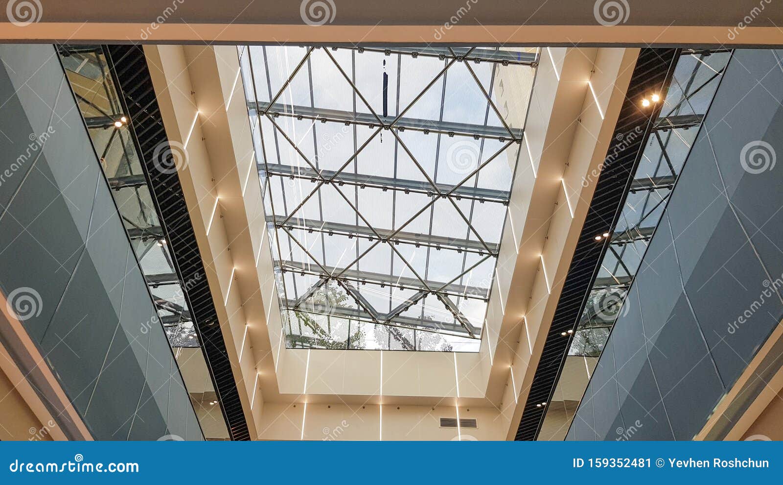 Structural Glazing of the Facade. Abstract Background with Glass ...