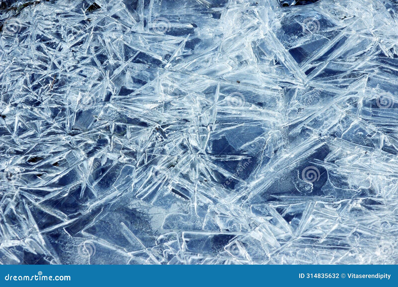 Structural Ice Over Water in Springtime Stock Photo - Image of closeup ...