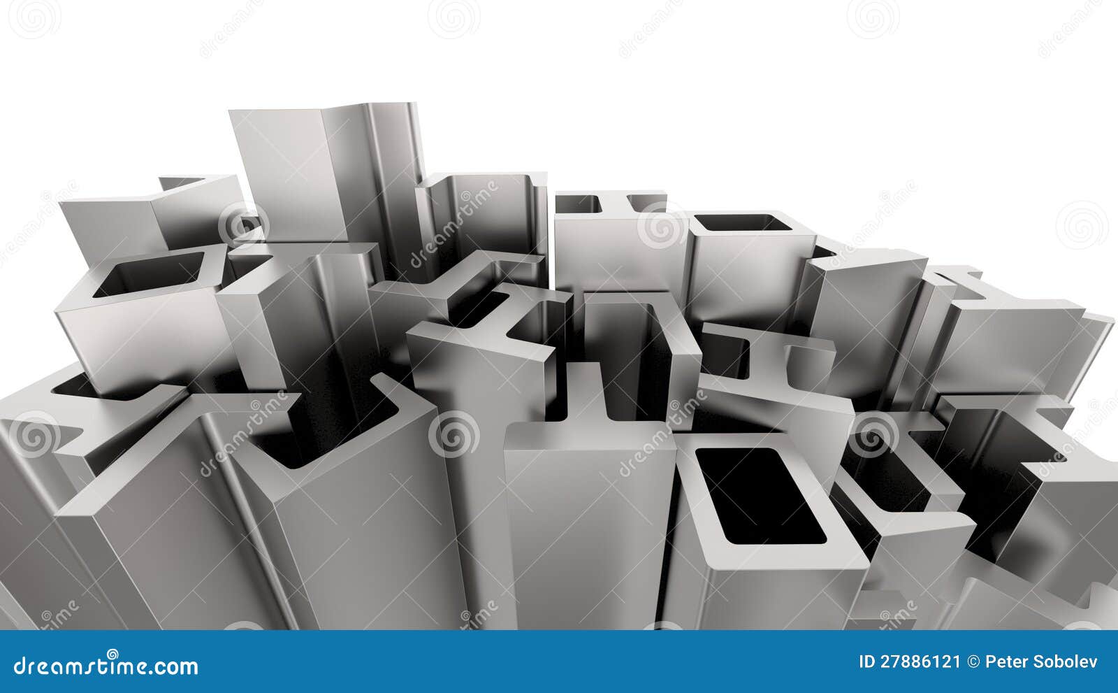 Structural metal shapes stock illustration. Illustration of profile ...