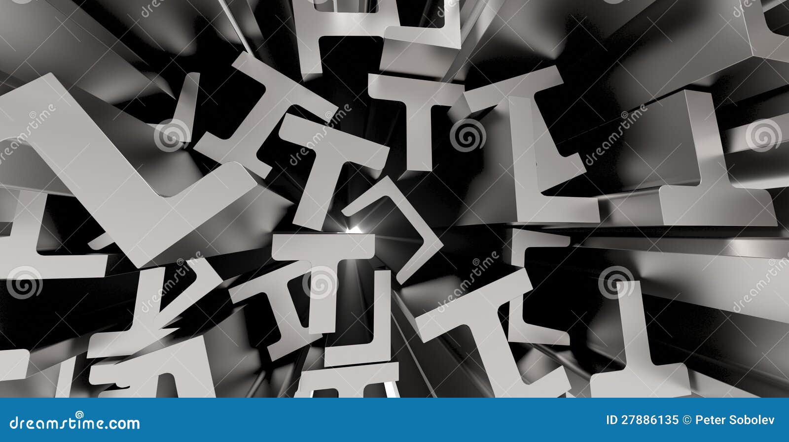 Structural metal shapes stock illustration. Illustration of industrial ...