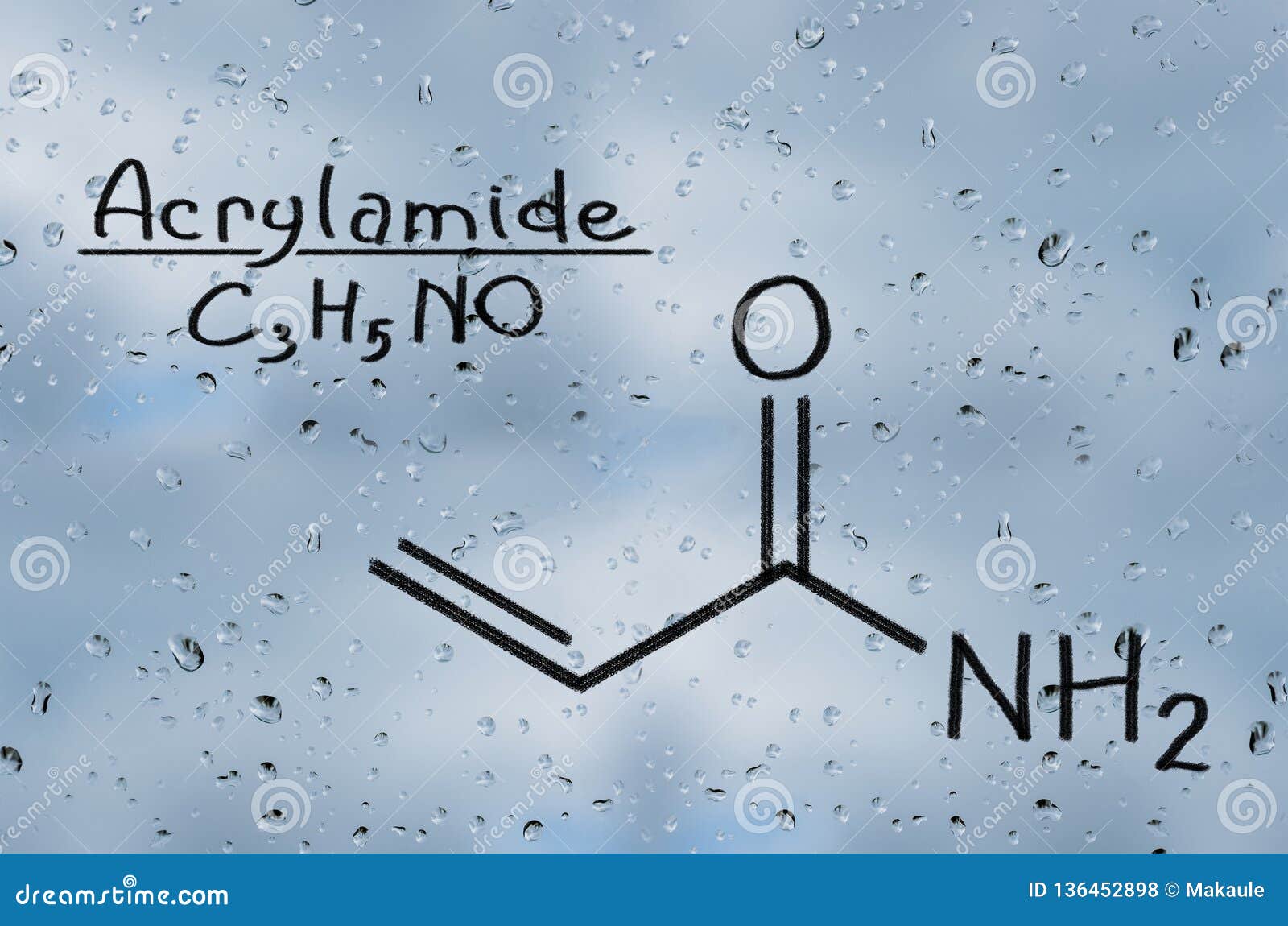 Structural Model of Acrylamide Stock Illustration - Illustration of ...