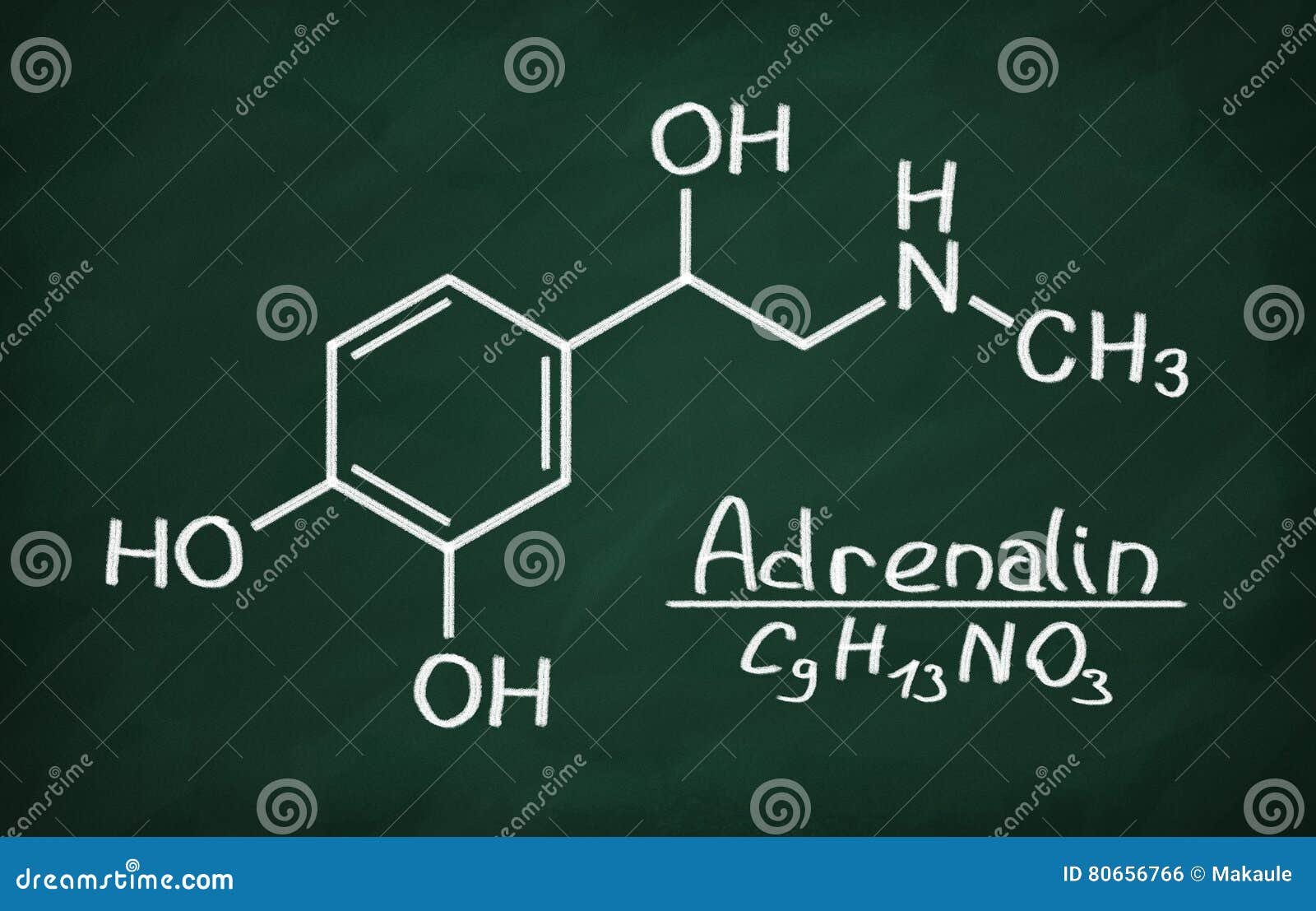Structural Model of Adrenalin Stock Illustration - Illustration of ...