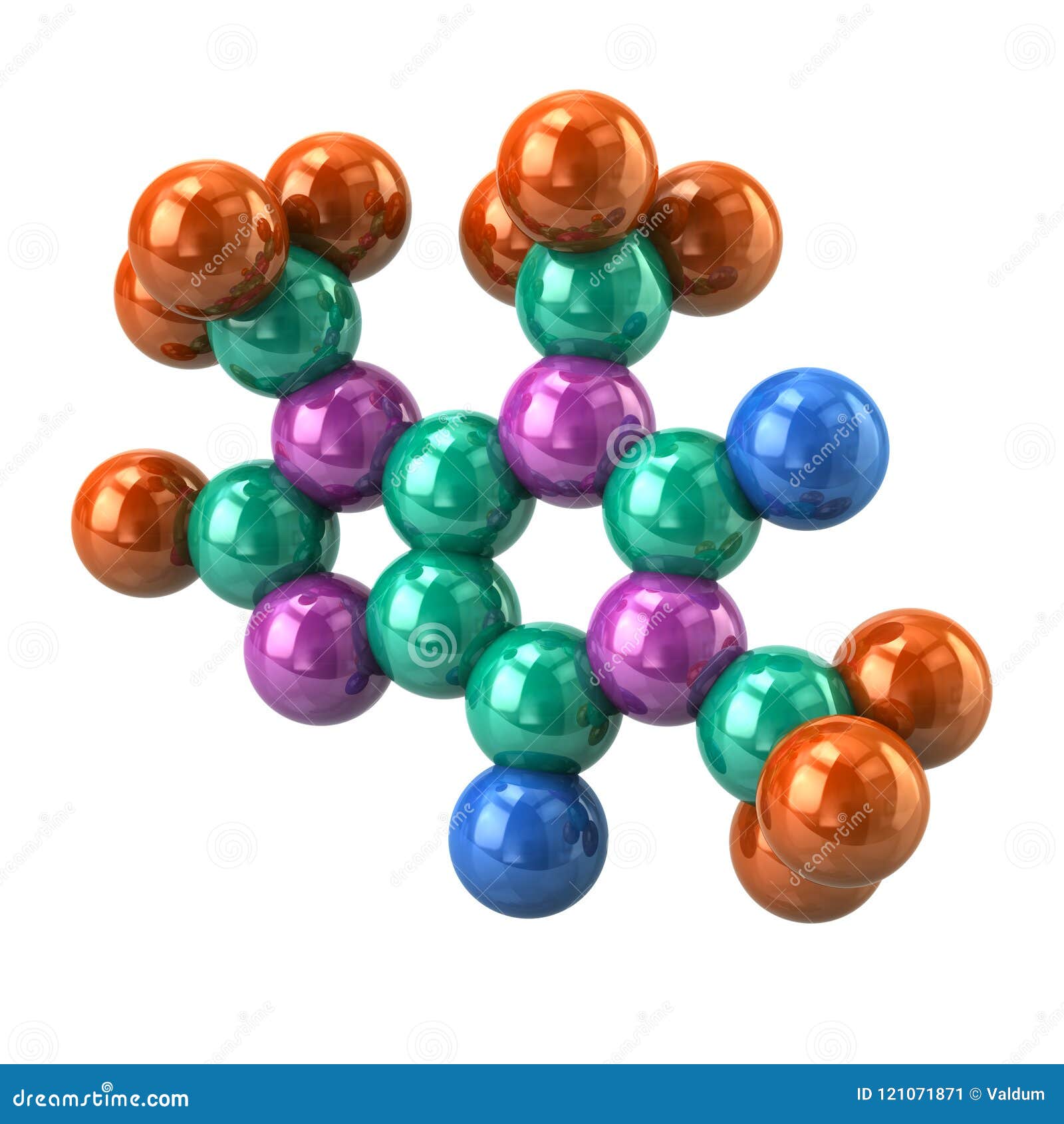 Structural Model of Caffeine Molecule Stock Image - Image of blue ...