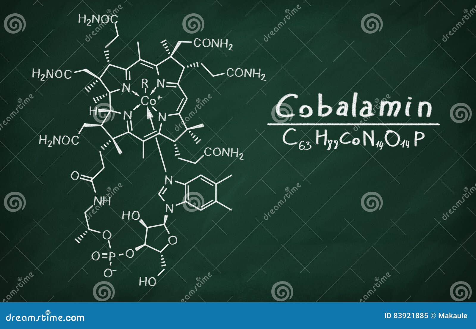 Cobalamin Molecule 3d, Molecular Structure, Ball And Stick Model ...