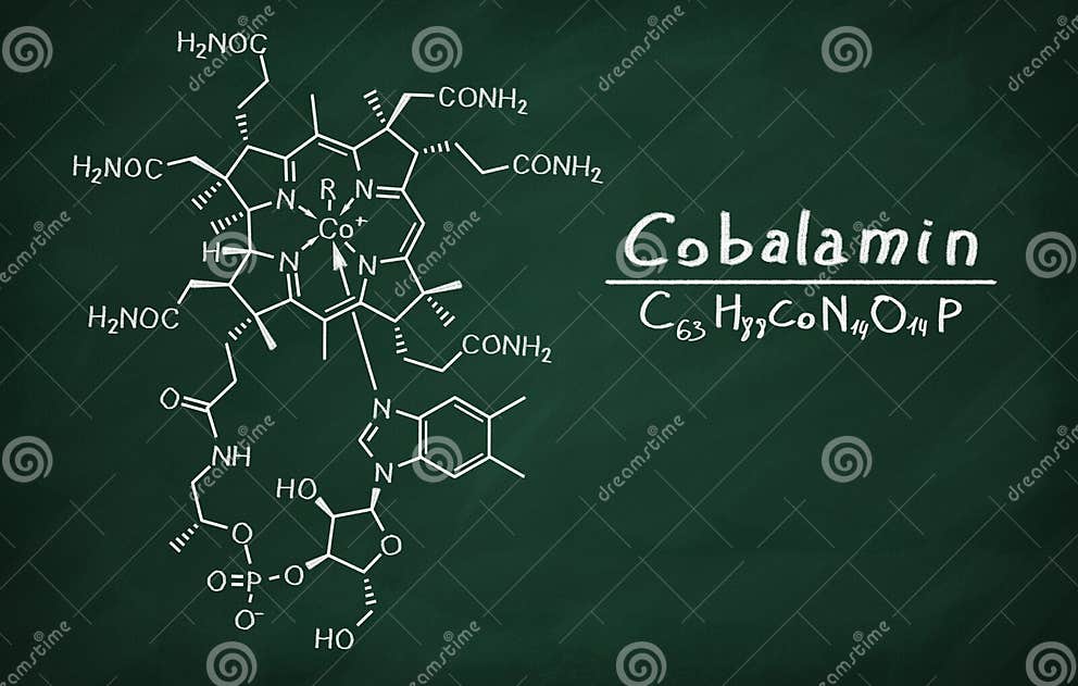 Structural Model of Cobalamin Stock Illustration - Illustration of ...