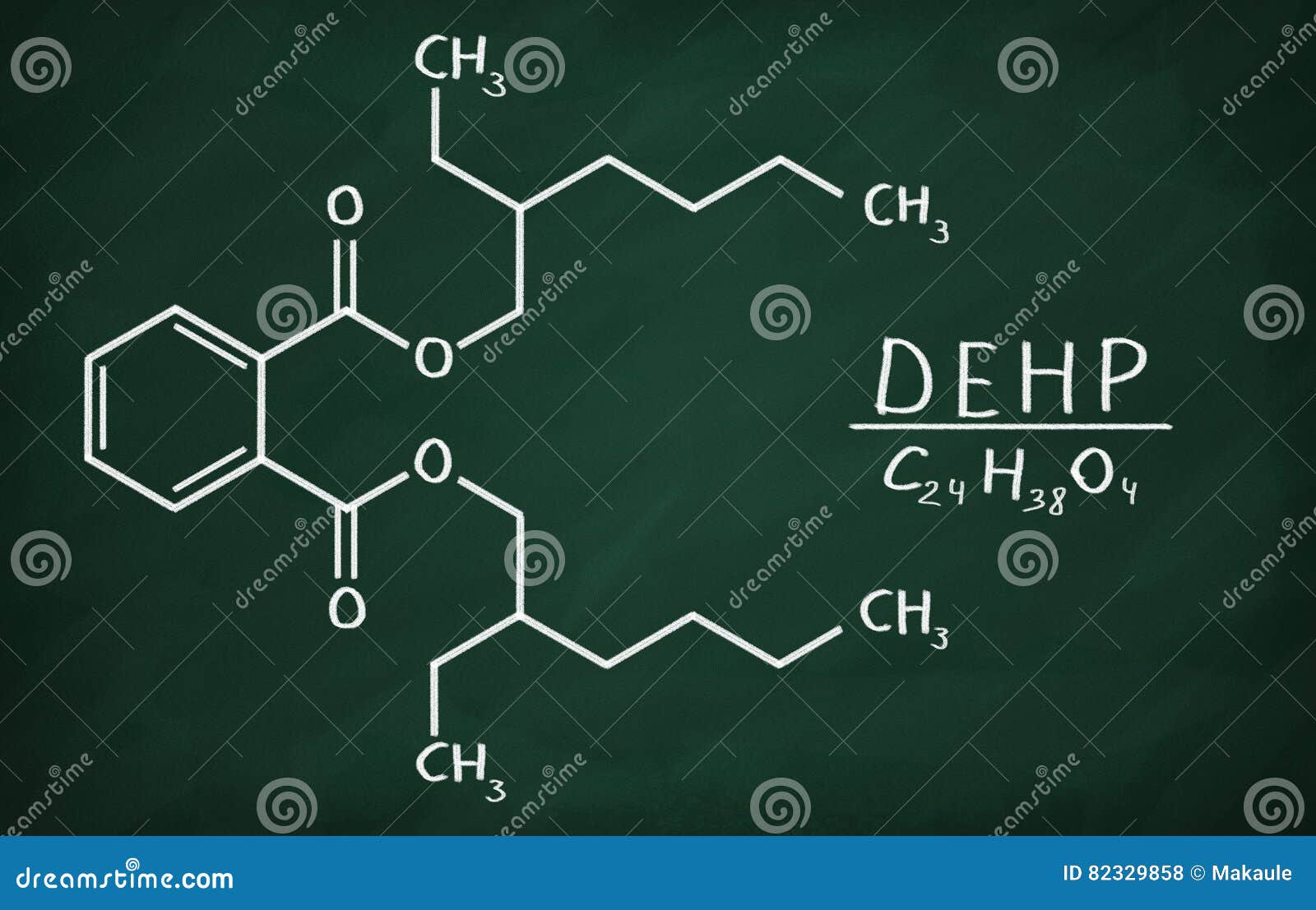 Structural model of DEHP stock illustration. Illustration of phthalate ...