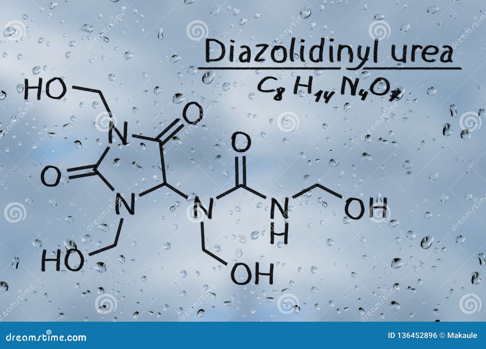 Structural Model of Diazolidinyl Urea Stock Illustration - Illustration ...