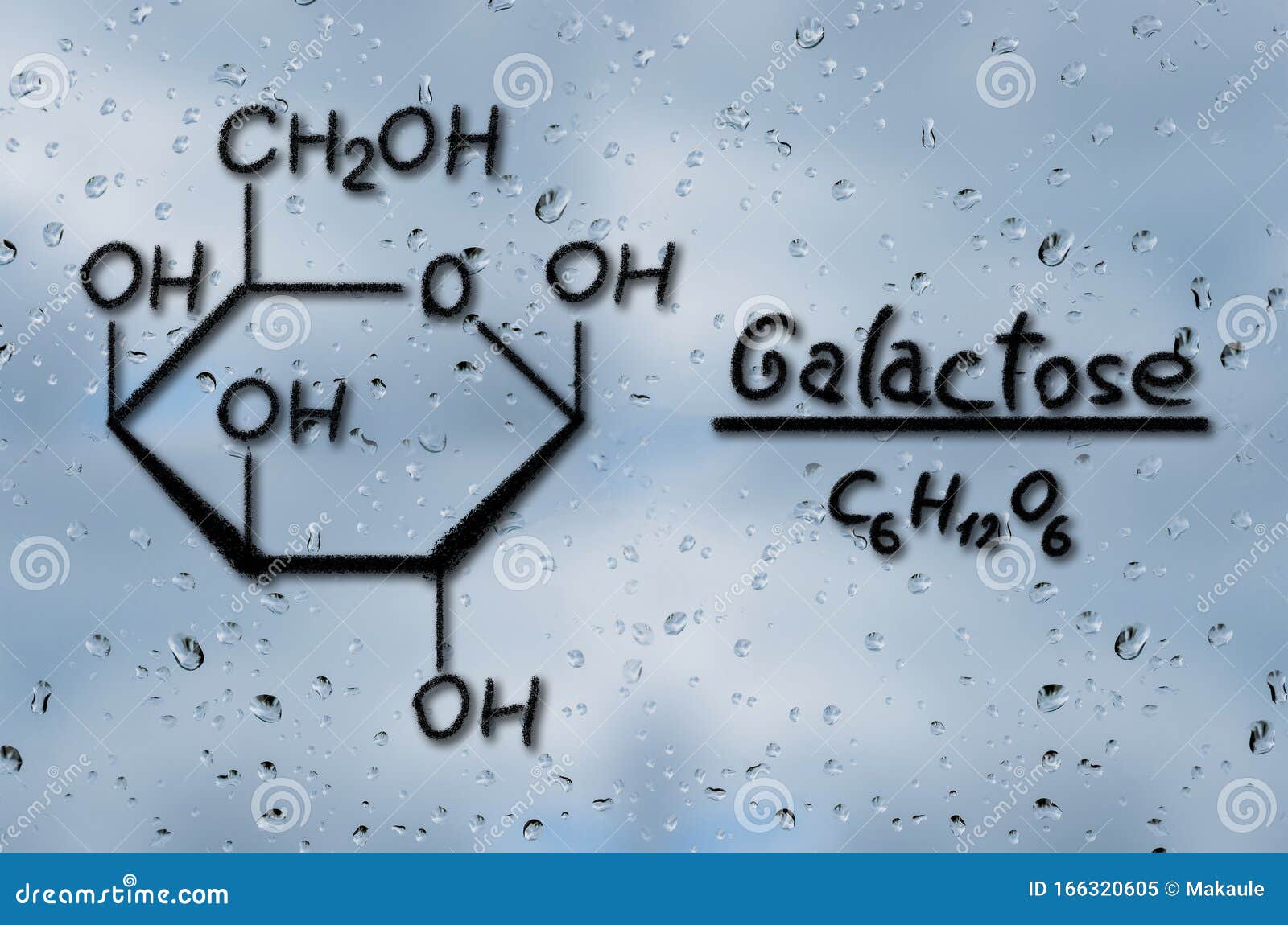 Structural Model of Galactose Stock Image - Image of oxygen, hydrogen ...