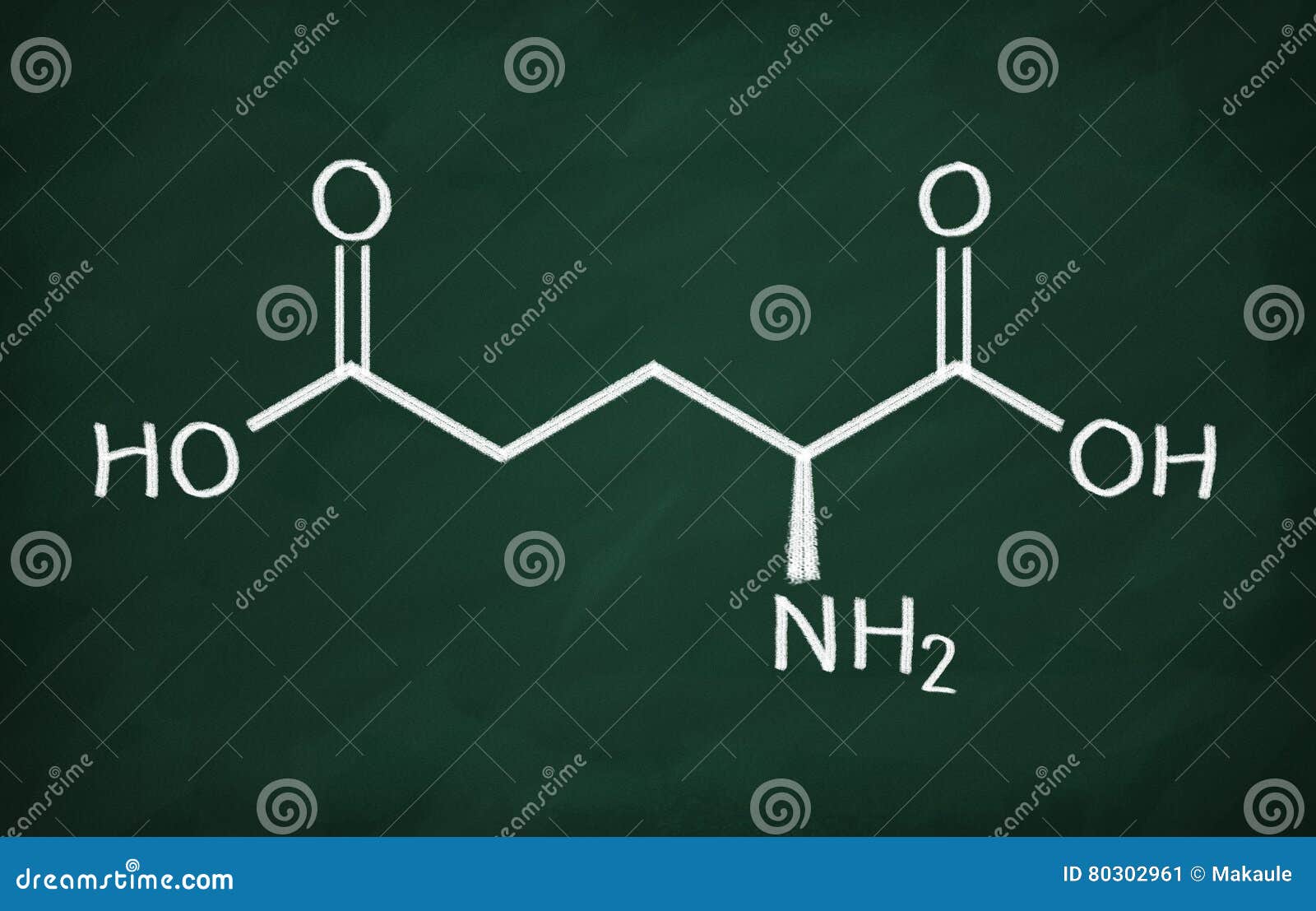 Glutamic Acid Molecular Structure. Glutamate Skeletal Chemical Formula ...