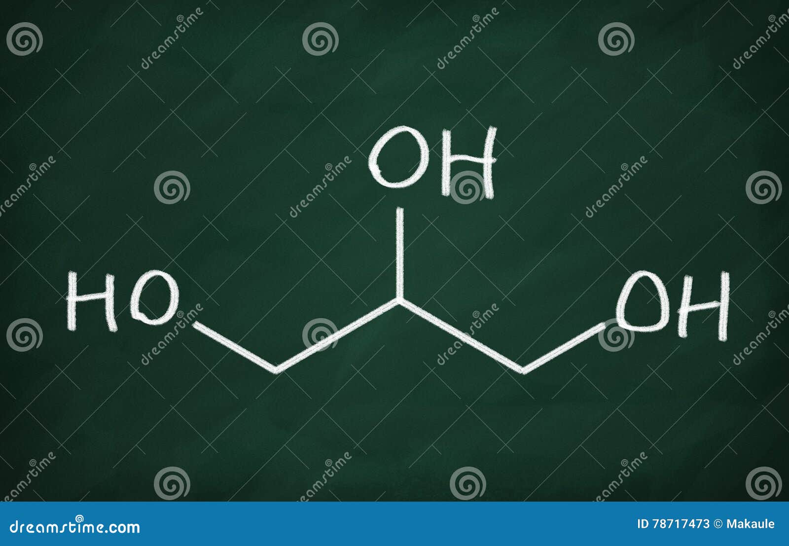 Glycerol Glycerine Molecule. Structural Chemical Formula And M Vector ...