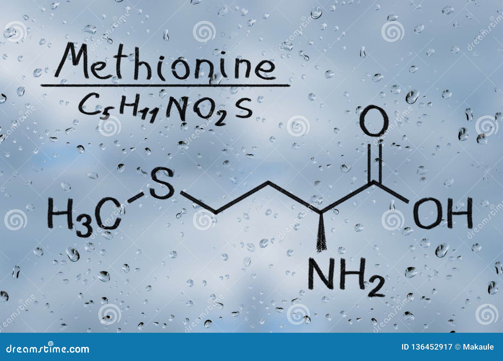 Structural Model of Methionine Stock Illustration - Illustration of ...