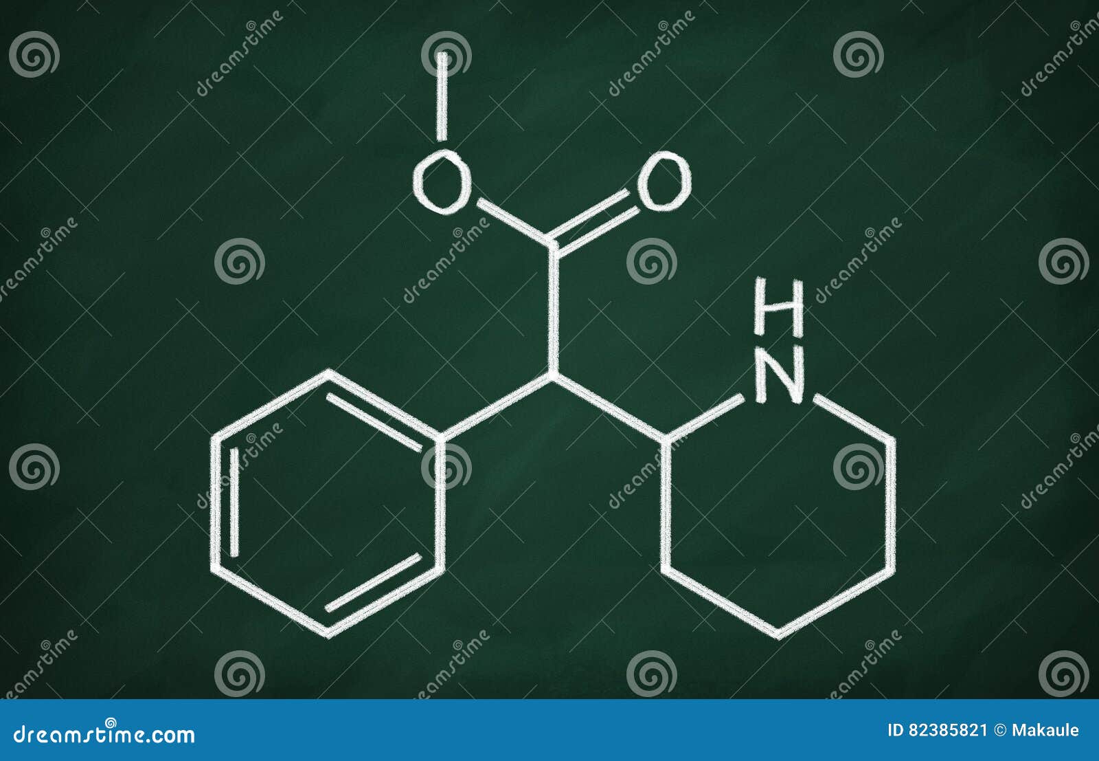 Methylphenidate Molecular Structure 3d, Flat Model, Ritalin, Structural ...