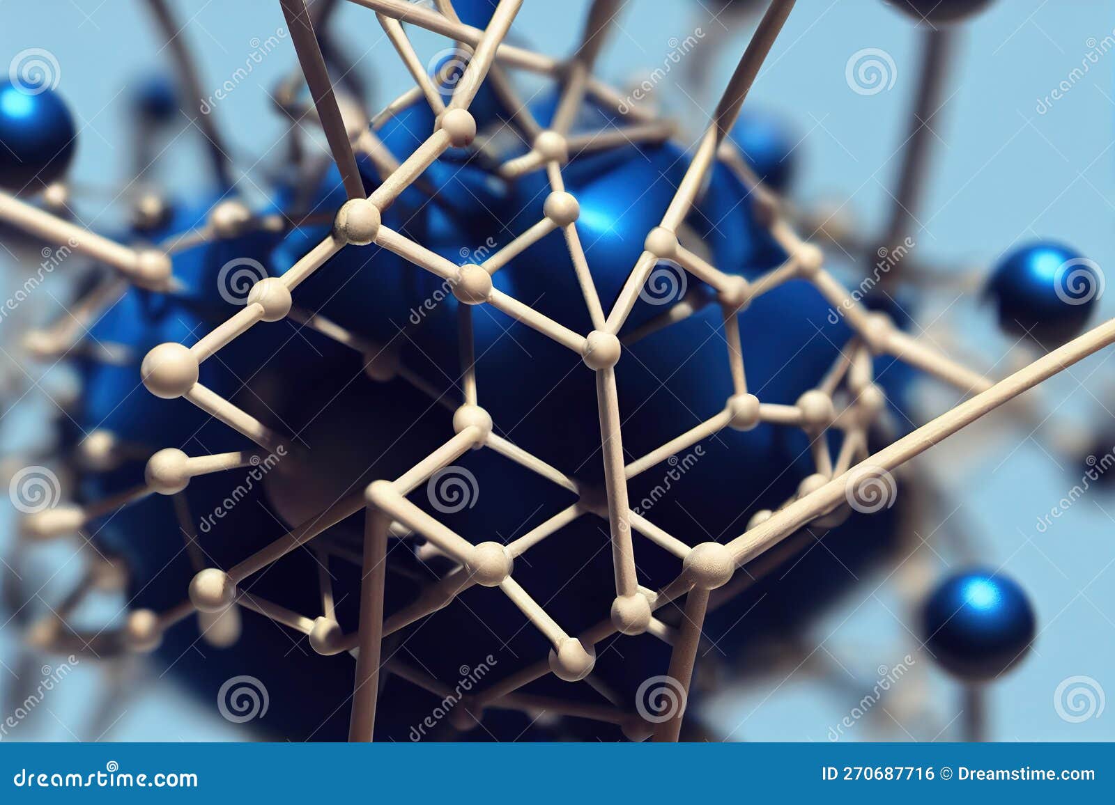 Structural Model of Molecule Closeup and Atoms for Biology and Physics ...