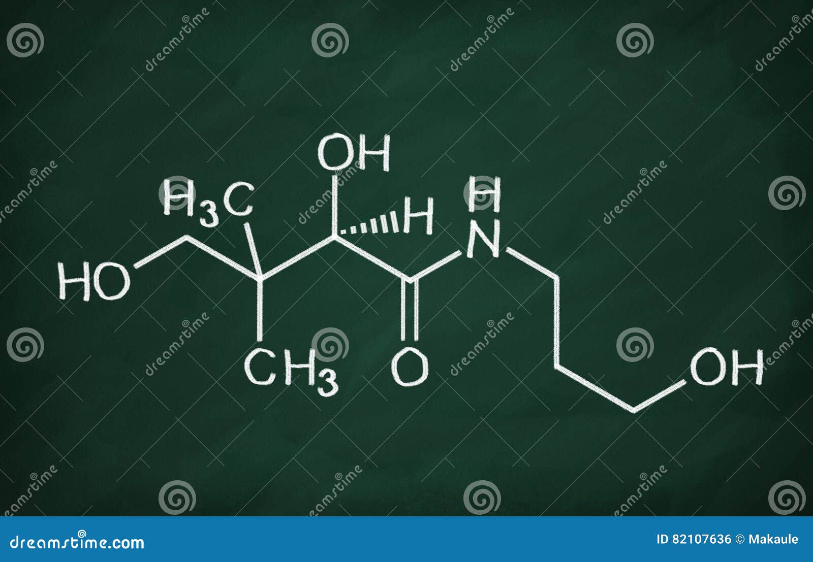 Structural Model of Panthenol Stock Illustration - Illustration of ...