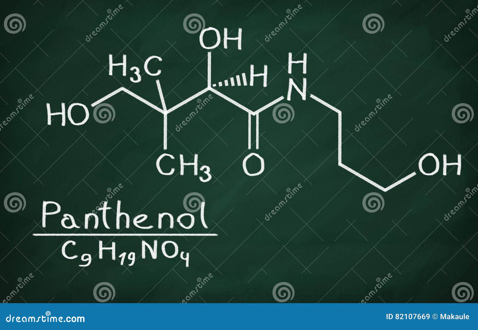 Structural Model of Panthenol Editorial Stock Image - Illustration of ...