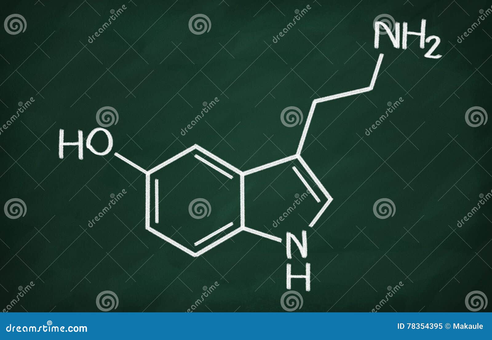 Structural Model of Serotoni Stock Illustration - Illustration of ...