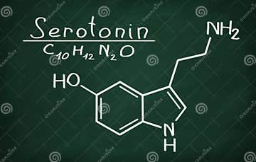 Structural Model of Serotonin Stock Illustration - Illustration of bond ...