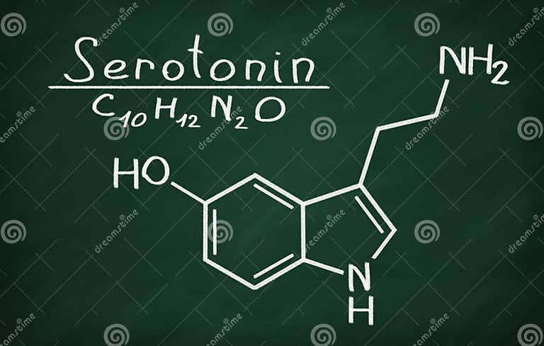 Structural Model of Serotonin Stock Illustration - Illustration of bond ...