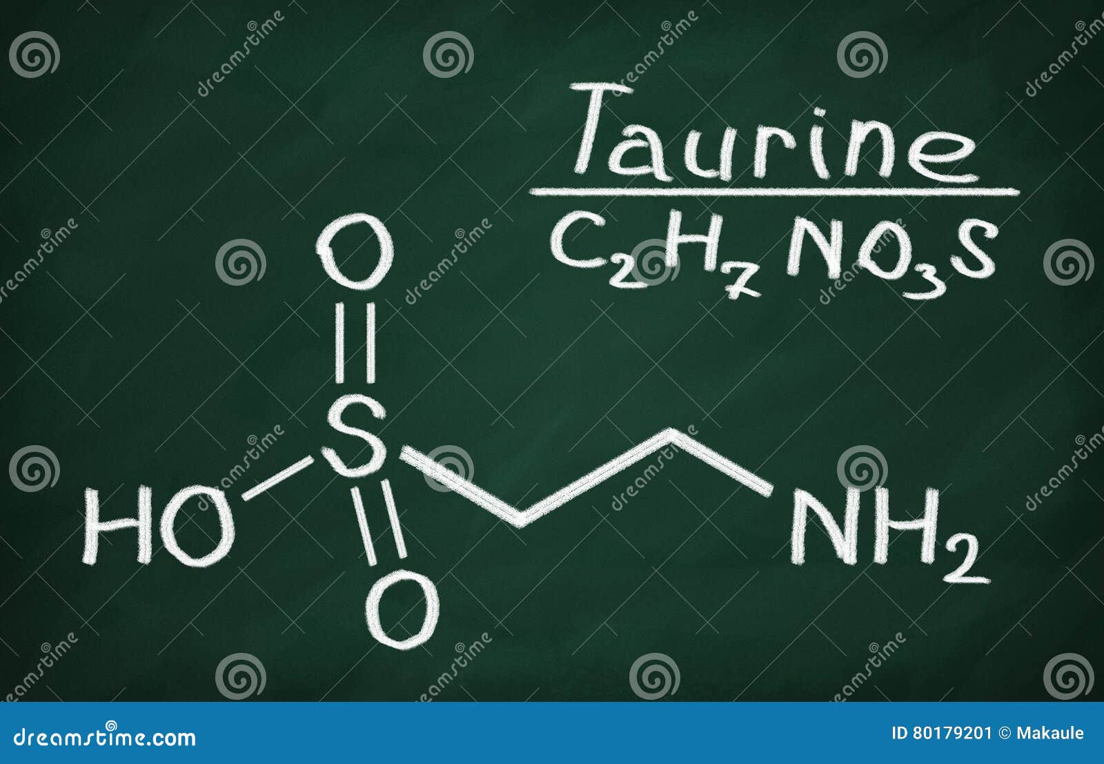 Structural Model of Taurine Stock Illustration - Illustration of ...