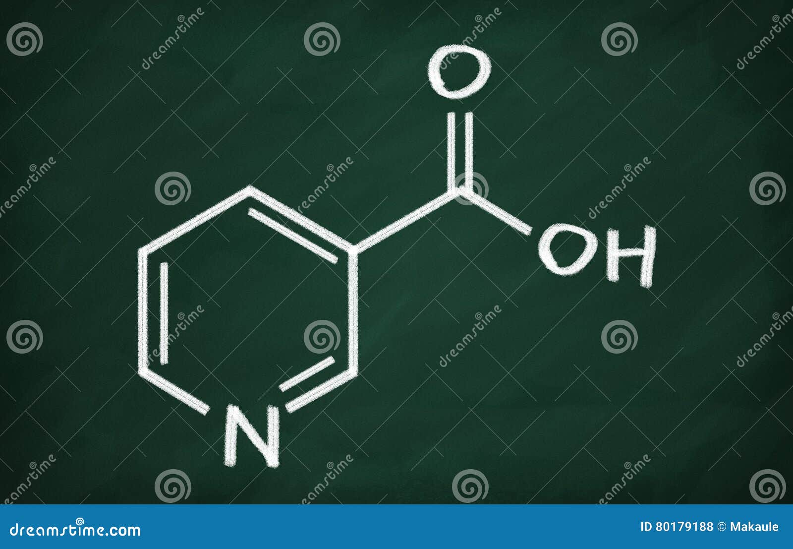Structural Model of Vitamin B3 (Niacine) Stock Illustration ...