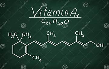 Structural Model of Vitamin A1 Stock Illustration - Illustration of ...