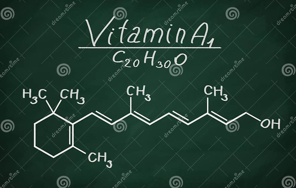 Structural Model of Vitamin A1 Stock Illustration - Illustration of ...