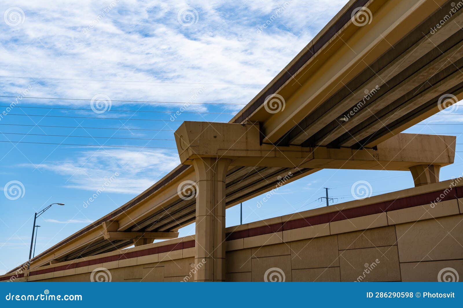 Structural Overpass in Perspective. Overpass Structure of Bridge ...
