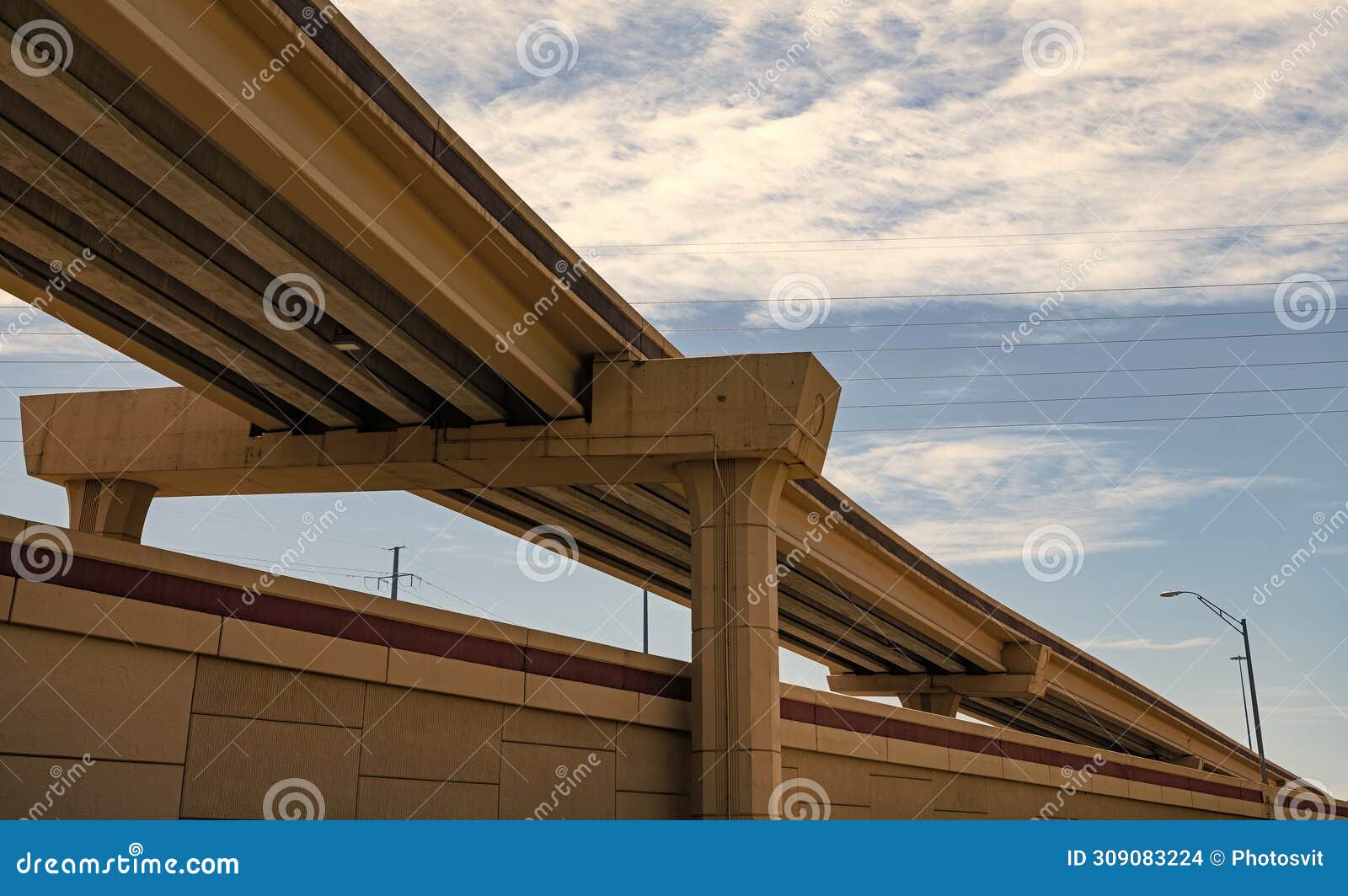 Structural Overpass in Perspective. Overpass Structure of Bridge ...