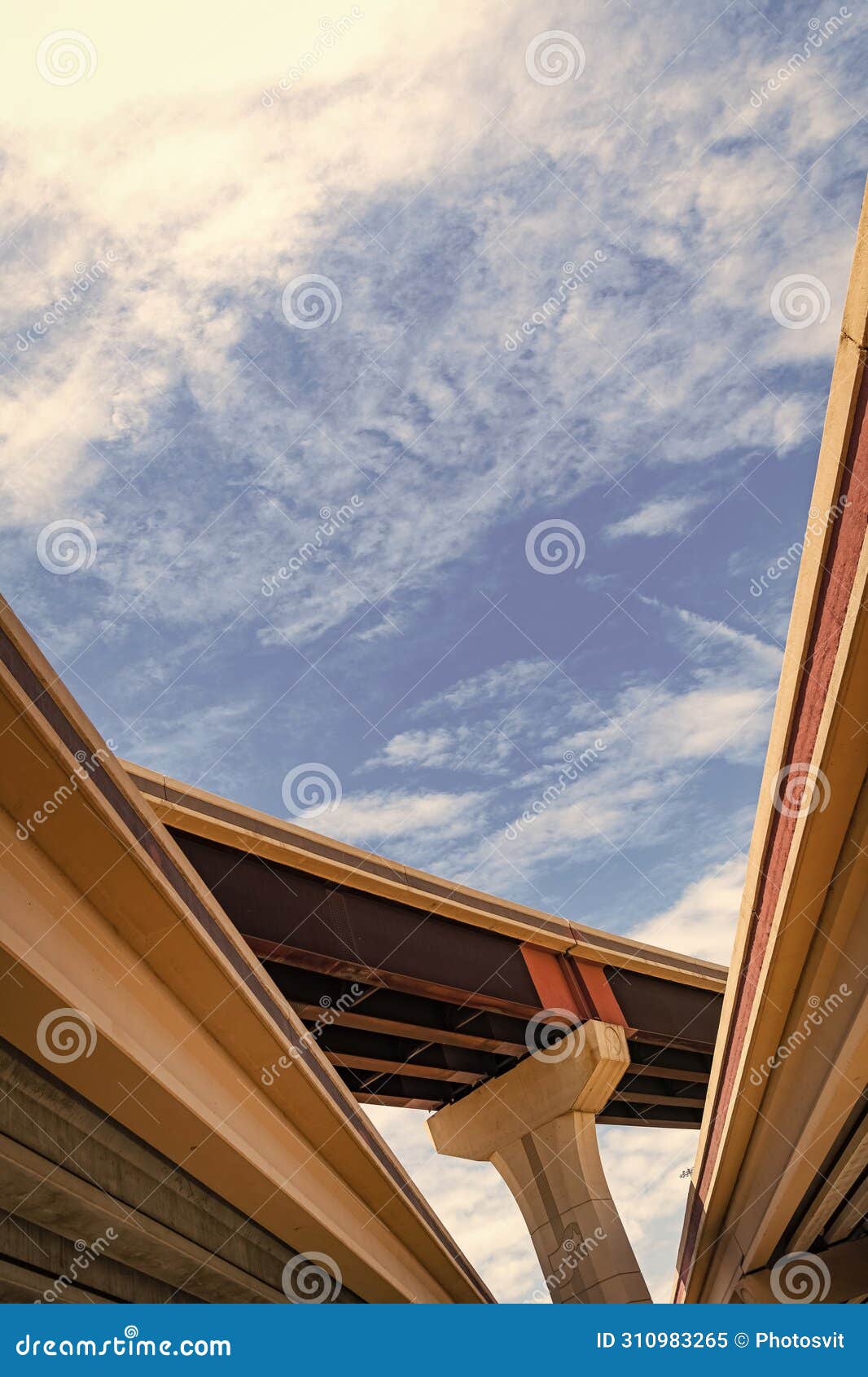 Structural Overpass in Perspective. Overpass Structure of Bridge ...