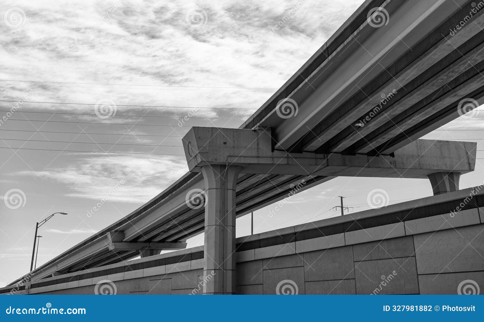 Structural Overpass in Perspective. Overpass Structure of Bridge ...