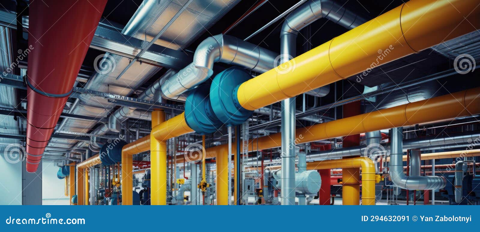 Structural Piping Systems in a Building Stock Illustration ...