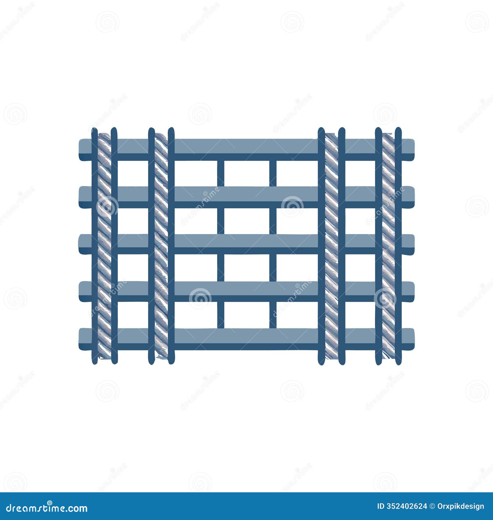 Rebar Cage Symbol For Build Projects Cartoon Vector | CartoonDealer.com ...