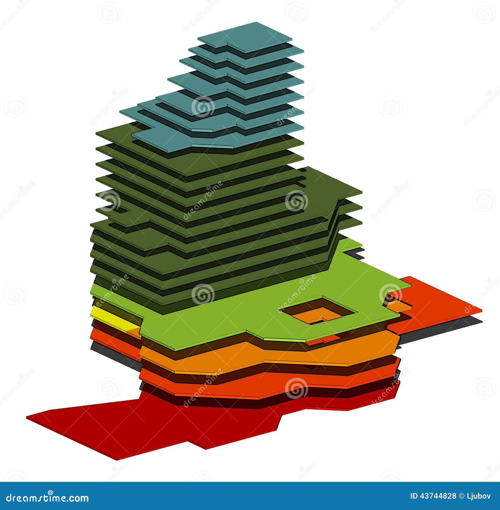 Structural Scheme of the Modern Building Stock Illustration ...