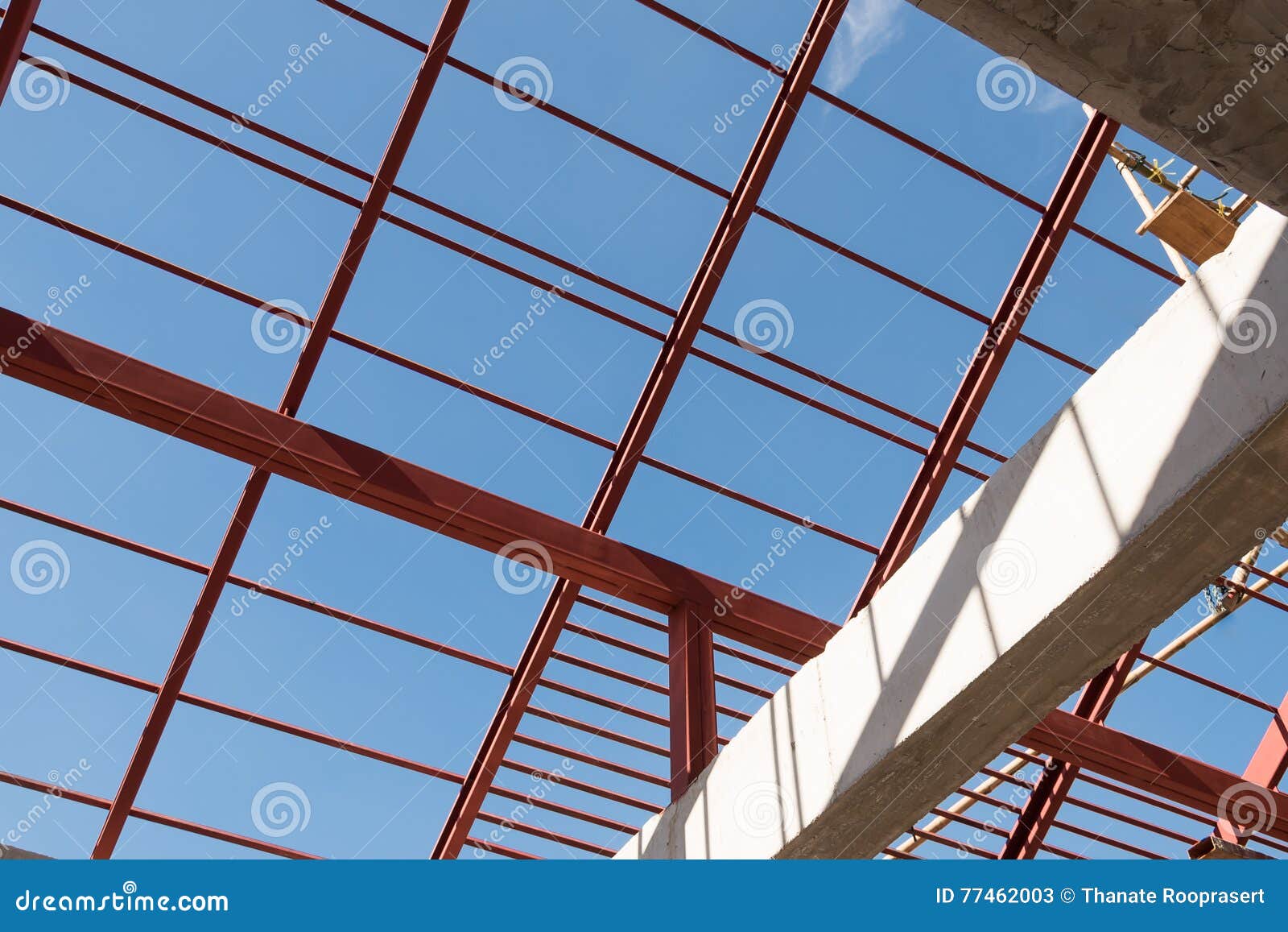 Structural Steel Beam on Roof of Building, Background Stock Image ...