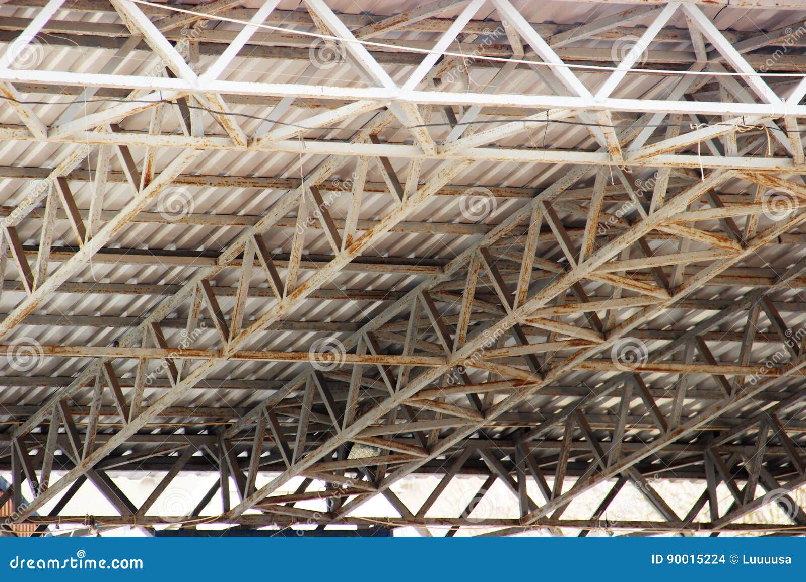 Structural Steel Beam on Roof of Building Residential Construction ...