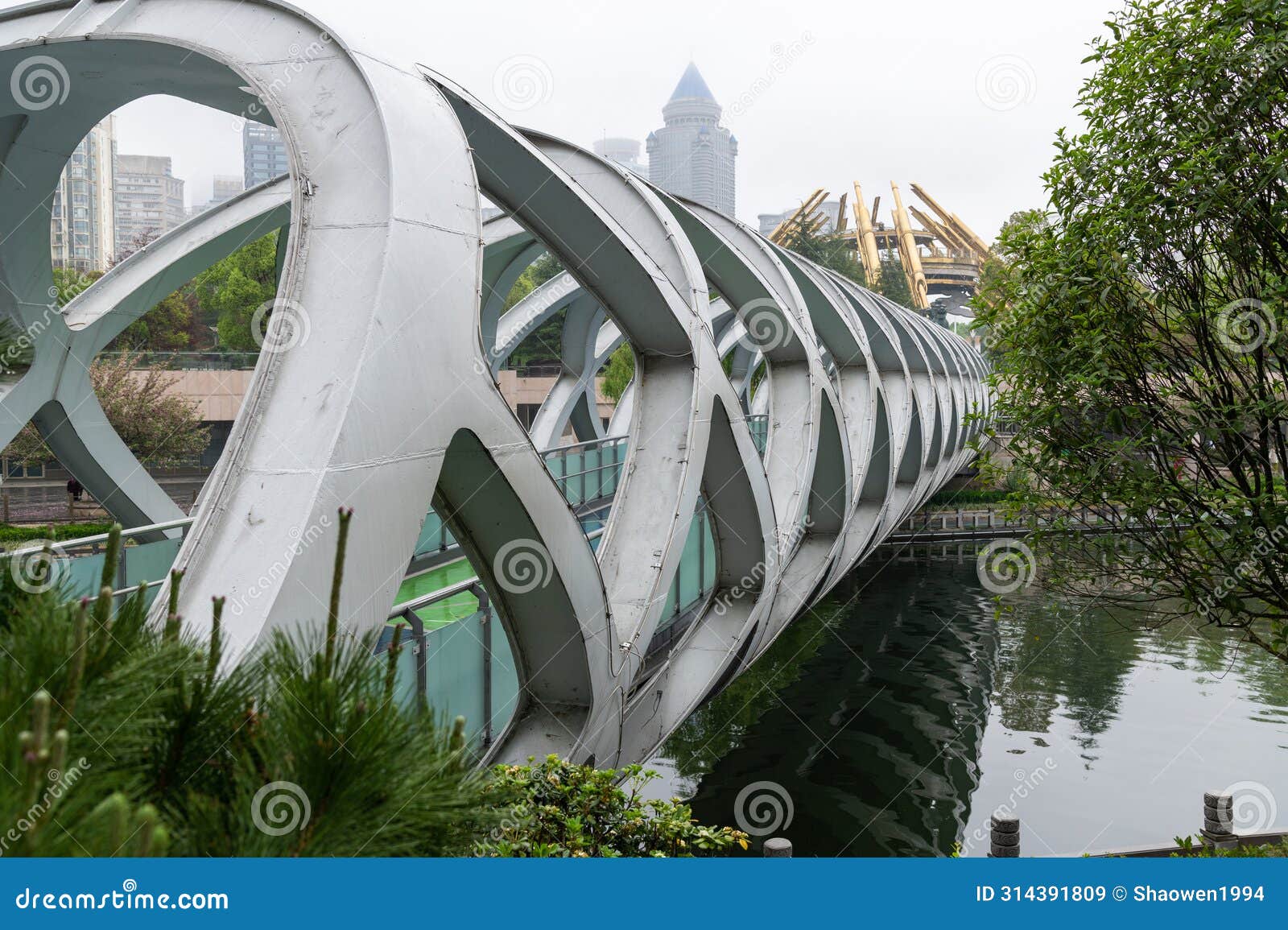 Structural steel bridge stock image. Image of construction - 314391809