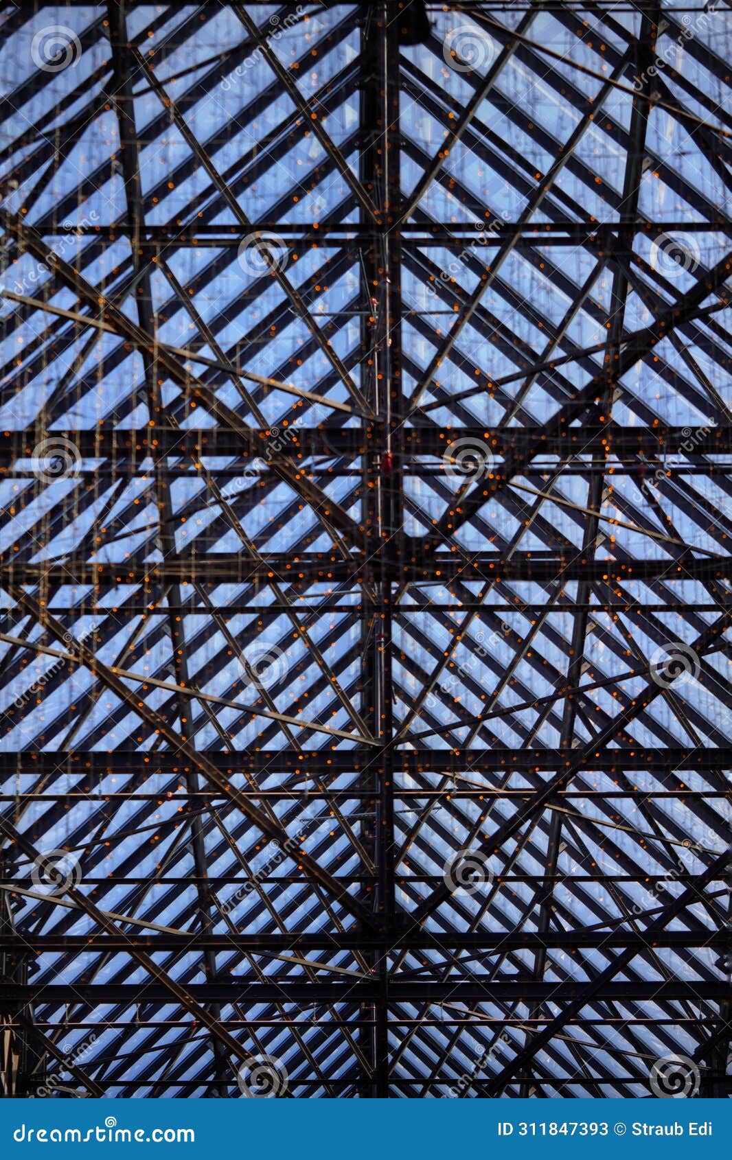 Structural Steel Building - Glass Roof Stock Image - Image of europe ...