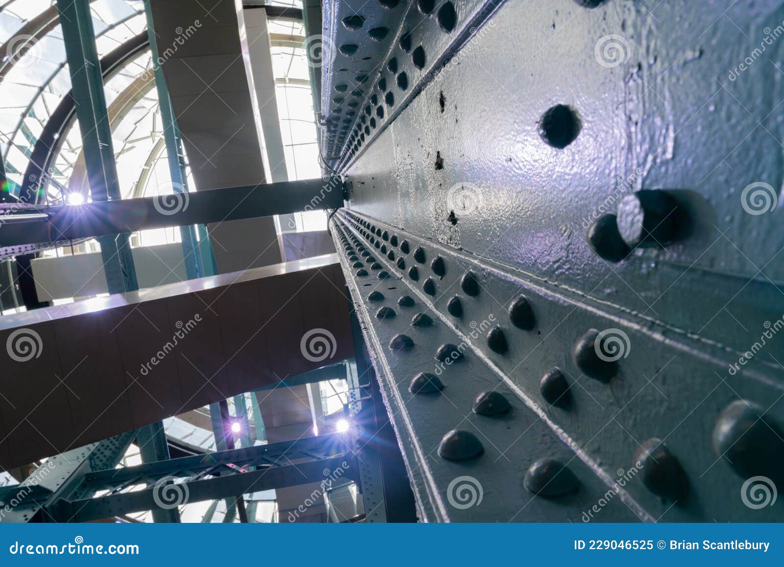 Structural Steel in Building Support, Beams and Girders Stock Image ...