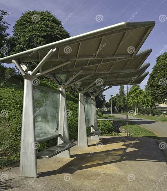 Structural Steel Bus Stop stock photo. Image of stop - 14088974