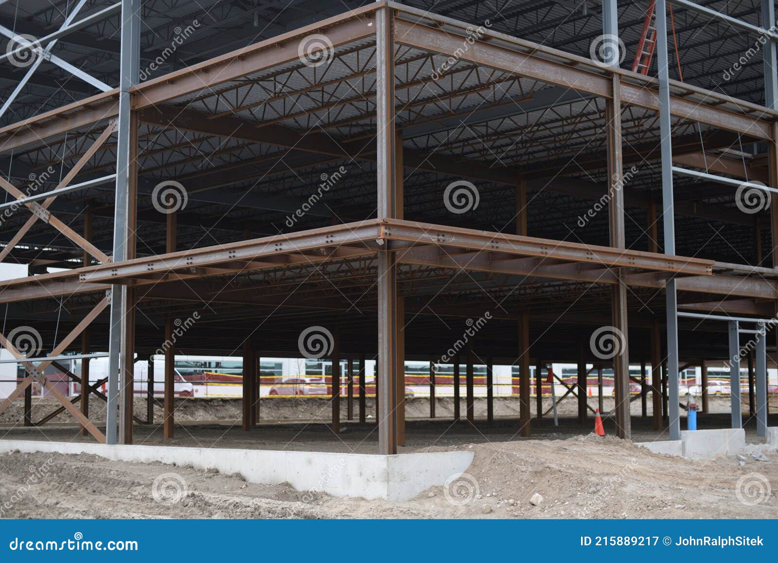 Structural Steel Framing stock image. Image of structural - 215889217