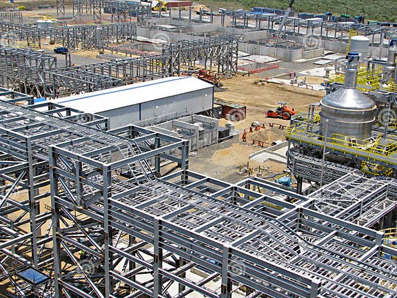 Structural Steel, Pipe Racks and Cable Racks Stock Image - Image of ...