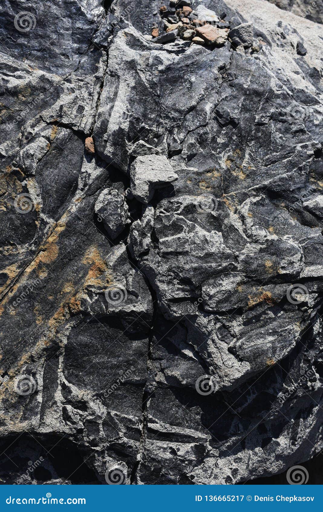 Structural Trace on Dark Stone. Stock Image - Image of imprint, truck ...