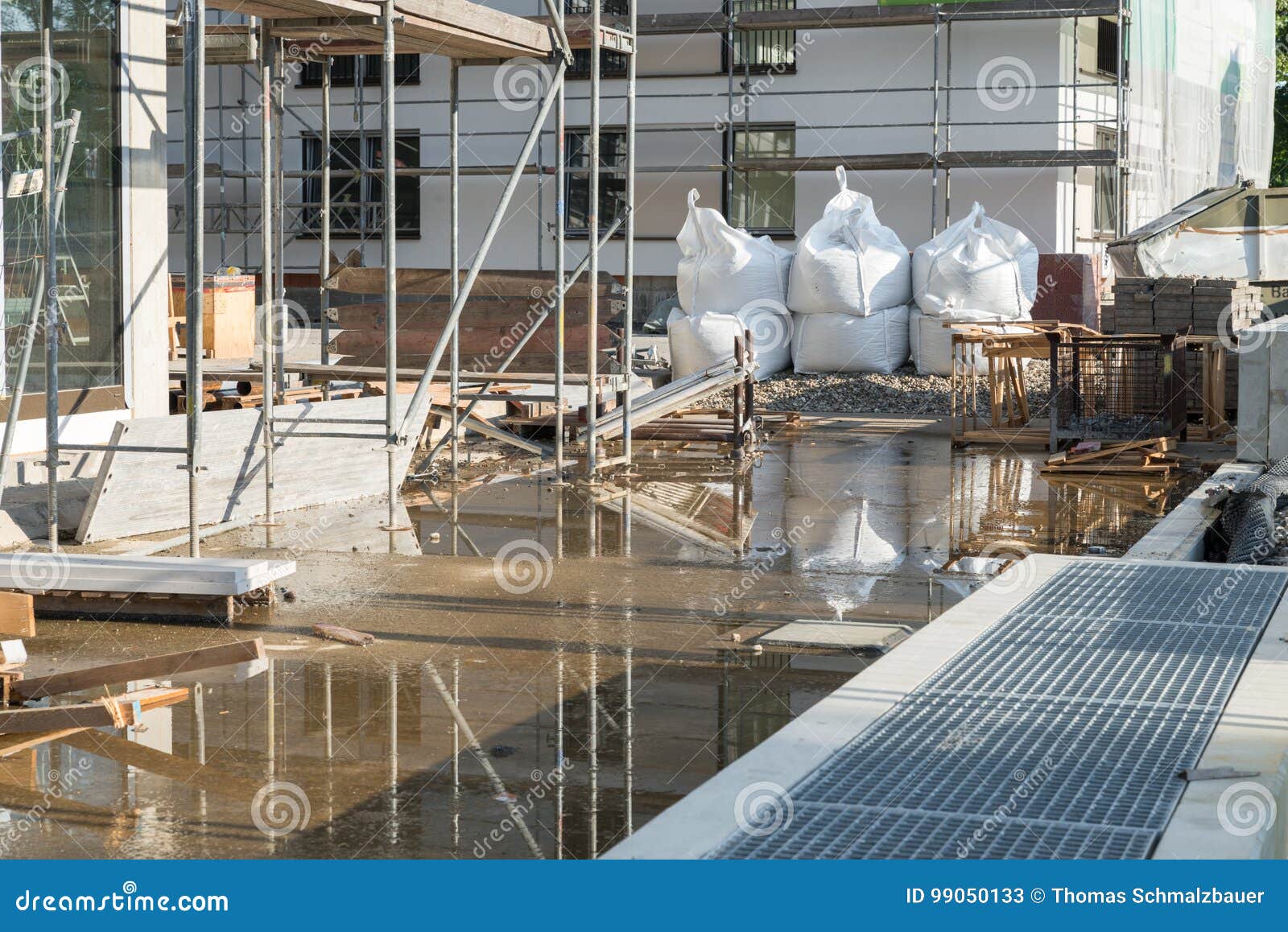 Structural Work of a New Apartment Building Stock Image - Image of ...