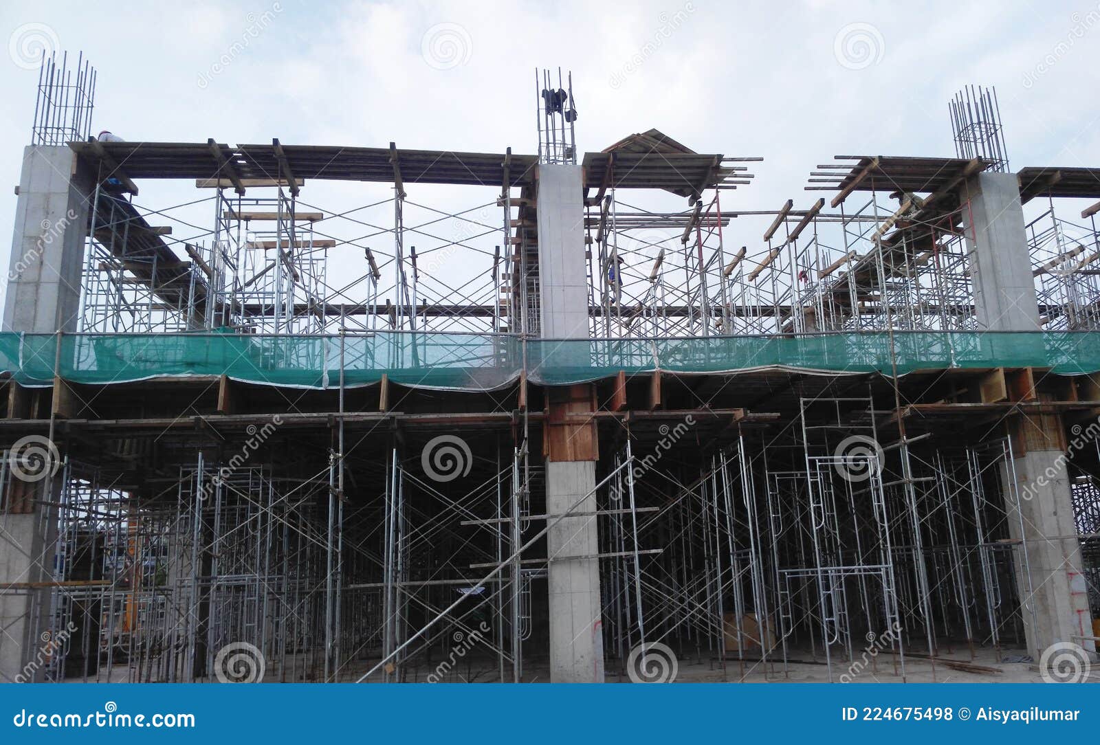 Structural Work Is Underway At The Construction Site. Work Is Carried ...