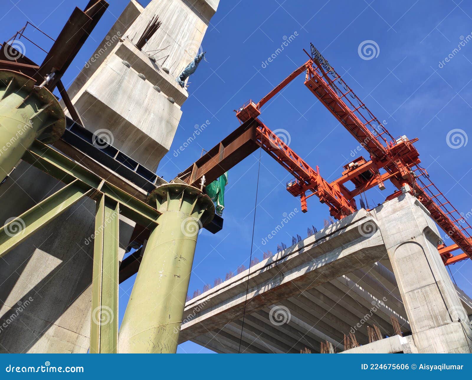 Structural Work is Underway at the Construction Site. Work is Carried ...